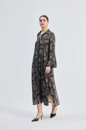 REISTOR Relaxed-fit Printed Shirt Dress