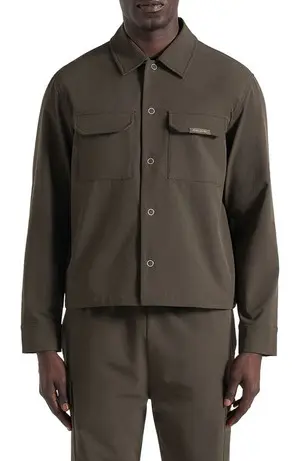 Manière De Voir Technical Cargo Shirt Jacket - Olive