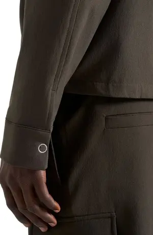 Manière De Voir Technical Cargo Shirt Jacket - Olive
