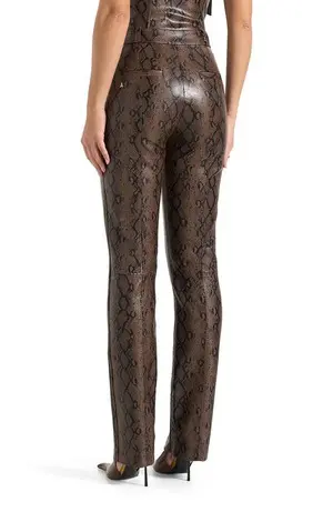 Manière De Voir Lucia Python Straight Leg Trousers