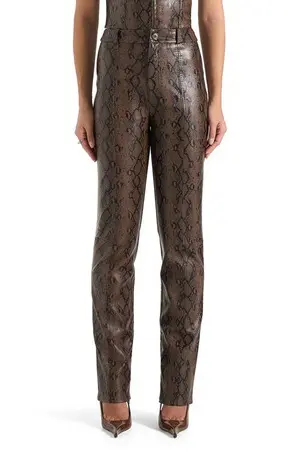 Manière De Voir Lucia Python Straight Leg Trousers