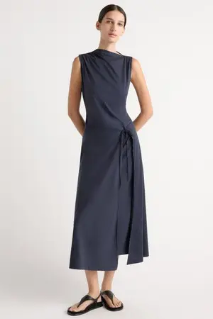 Modern Citizen Amelia Asymmetric-neck Wrap Maxi Dress