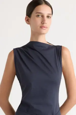 Modern Citizen Amelia Asymmetric-neck Wrap Maxi Dress