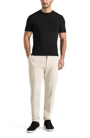 Manière De Voir Ellis Luxe Knitted T-shirt - Black