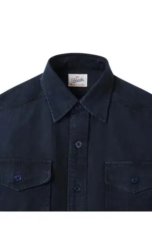 FORTELA Cpo Denim Overshirt - Blue