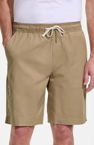 LANDS' END 9" Pull-on Deck Shorts - Desert Tan