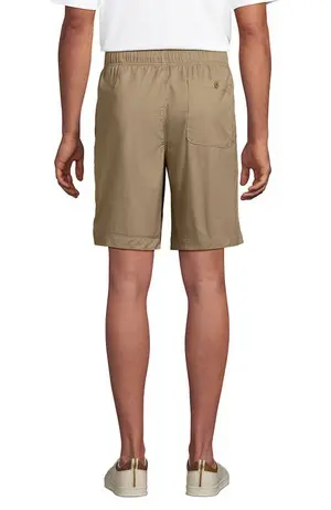 LANDS' END 9" Pull-on Deck Shorts - Desert Tan