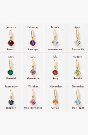 LITTLE SKY STONE Round Birthstone Pendant Necklace - Ruby/july