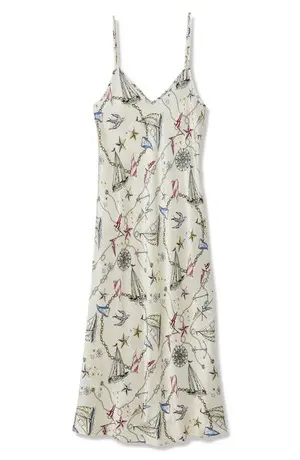 PETITE PLUME Cosette Regatta Royale Mulberry Silk Nightgown