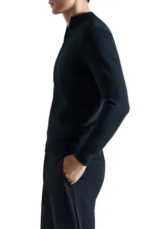 Mango Quarter Zip Sweater - Navy