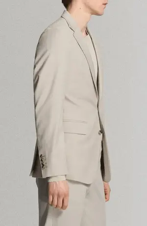 Mango Milan Slim Fit Suit Jacket - Beige