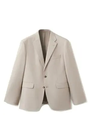 Mango Milan Slim Fit Suit Jacket - Beige