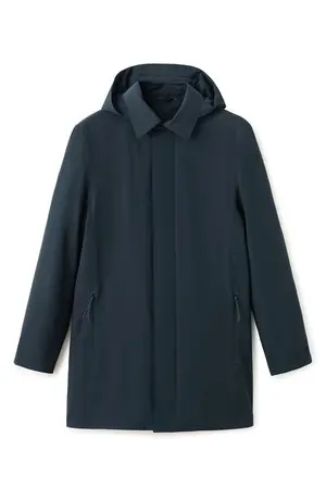 Mango Packable Water-repellent Parka - Navy