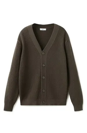 Mango Microstructure Cotton-blend Cardigan