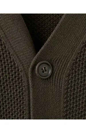 Mango Microstructure Cotton-blend Cardigan