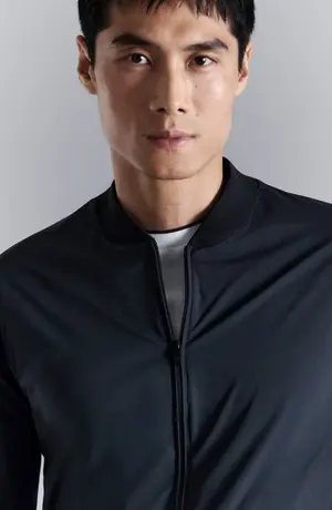Mango Rib Trim Bomber Jacket