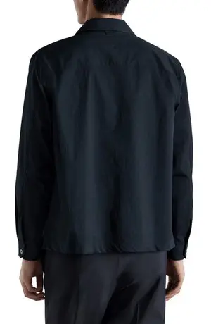 Mango Woven Overshirt - Navy