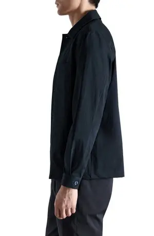 Mango Woven Overshirt - Navy