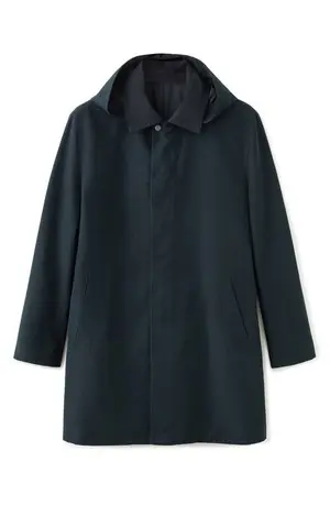 Mango Water Repellent Parka With Removable Hood