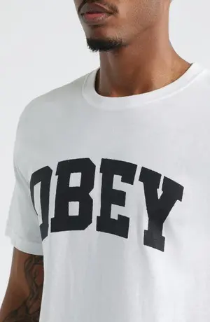 Obey Collegiate Graphic T-shirt - White
