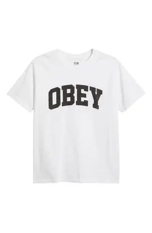 Obey Collegiate Graphic T-shirt - White