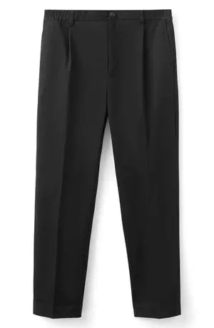 Mango Pleated Straight-leg Trousers - Black