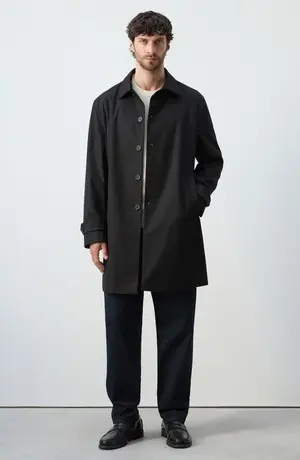 Mango Water Repellent Raincoat - Black