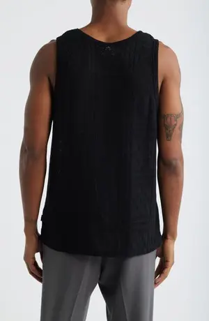 LES DEUX Huxley Cotton Blend Pointelle Tank