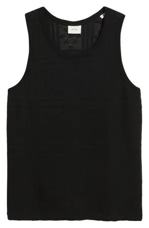 LES DEUX Huxley Cotton Blend Pointelle Tank
