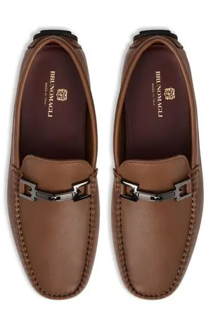 Bruno Magli Taso Bit Driving Loafer - Cognac Leather