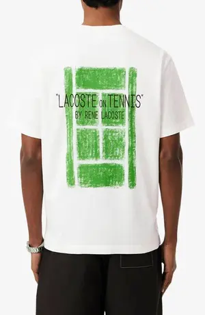 Lacoste Cotton Graphic T-shirt - Flour