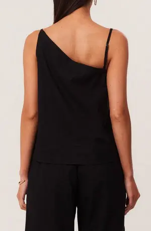 SNDYS. Ismene Asymmetrical One Shoulder Top - Black