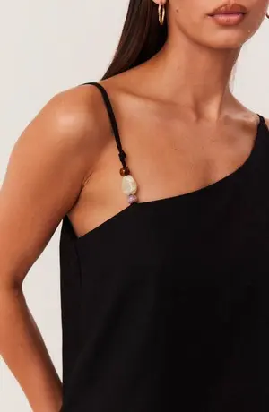 SNDYS. Ismene Asymmetrical One Shoulder Top - Black