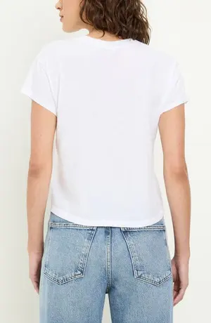 Michael Stars Grayson Cropped Crewneck T-shirt - White