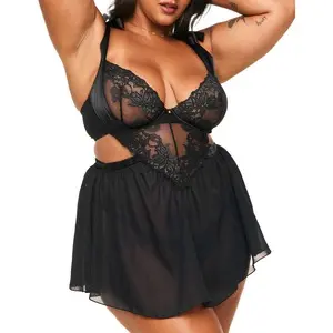 ADORE ME Fantasia Babydoll Lingerie - Black
