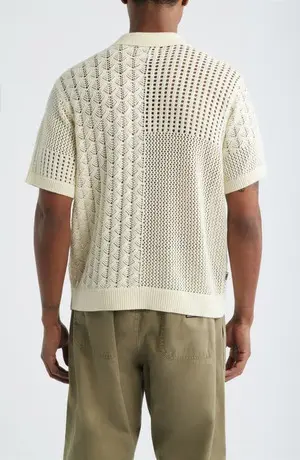 Obey Preston Short Sleeve Cardigan - Natural