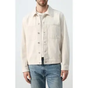 Mango Cotton Denim Jacket - Ecru