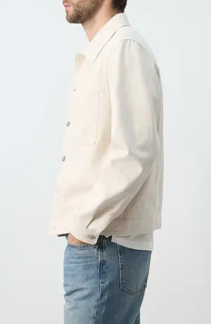 Mango Cotton Denim Jacket - Ecru