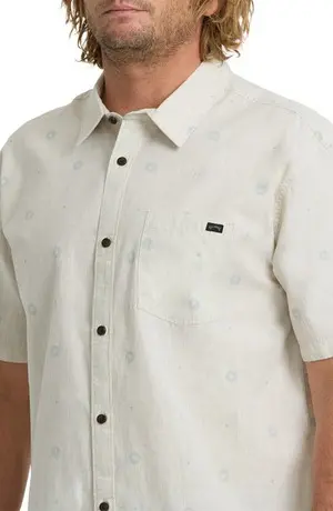 BILLABONG Sundays Short Sleeve Cotton Blend Button-up Shirt - Sandshell