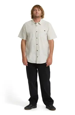 BILLABONG Sundays Short Sleeve Cotton Blend Button-up Shirt - Sandshell