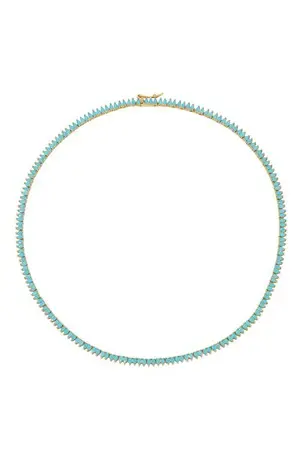 NATIVE GEM Symphony Teardrop Tennis Necklace