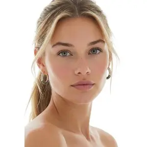 AKALIA Rhinestone Hoop Earrings