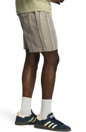 Lucky Brand Linen Blend Striped Shorts