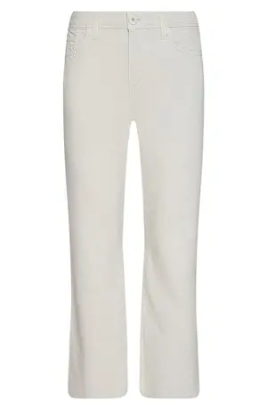 L'Agence Wanda Wide Leg Crop Jeans - Light Ecru