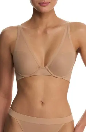 Natori True Zen Plunge T-shirt Bra - Buff