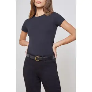 L'Agence Crewneck Short Sleeve T-shirt