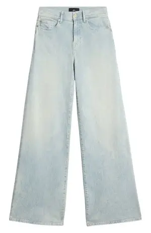 7 For All Mankind Lotta High-waist Wide-leg Jeans - Stripes