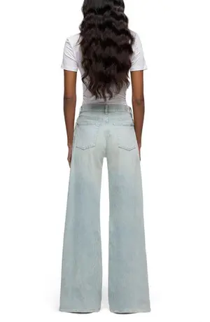 7 For All Mankind Lotta High-waist Wide-leg Jeans - Stripes