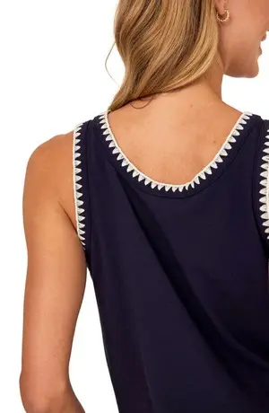 THREADS 4 THOUGHT Genevieve Contrast Trim Tank - Stargazer