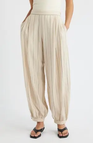 Mango Stripes Bottoms For Women